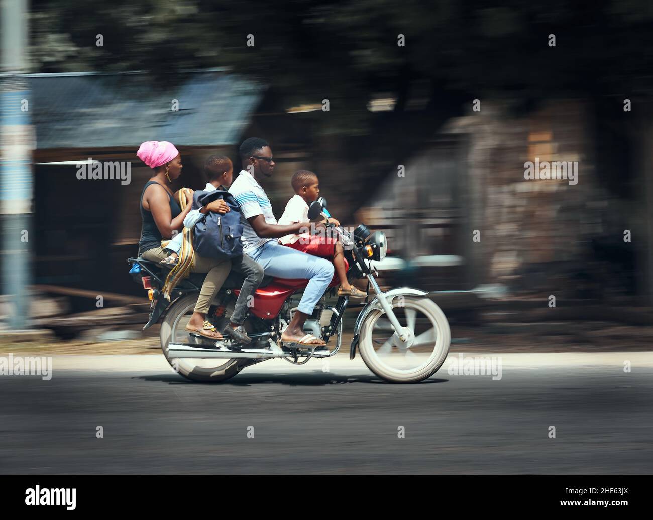 Watamu, Kenya, Africa - January 8 2022: Transportation in the African ...