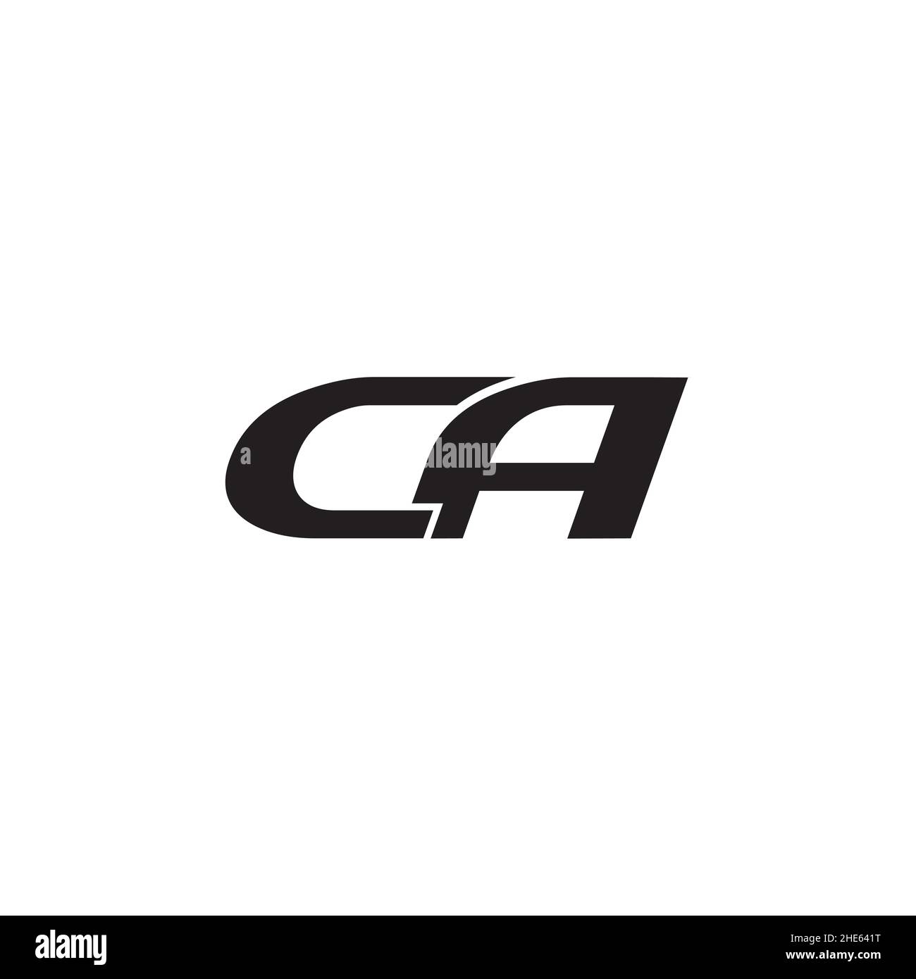 CA logo design vector isolated on white background Stock Vector Image ...