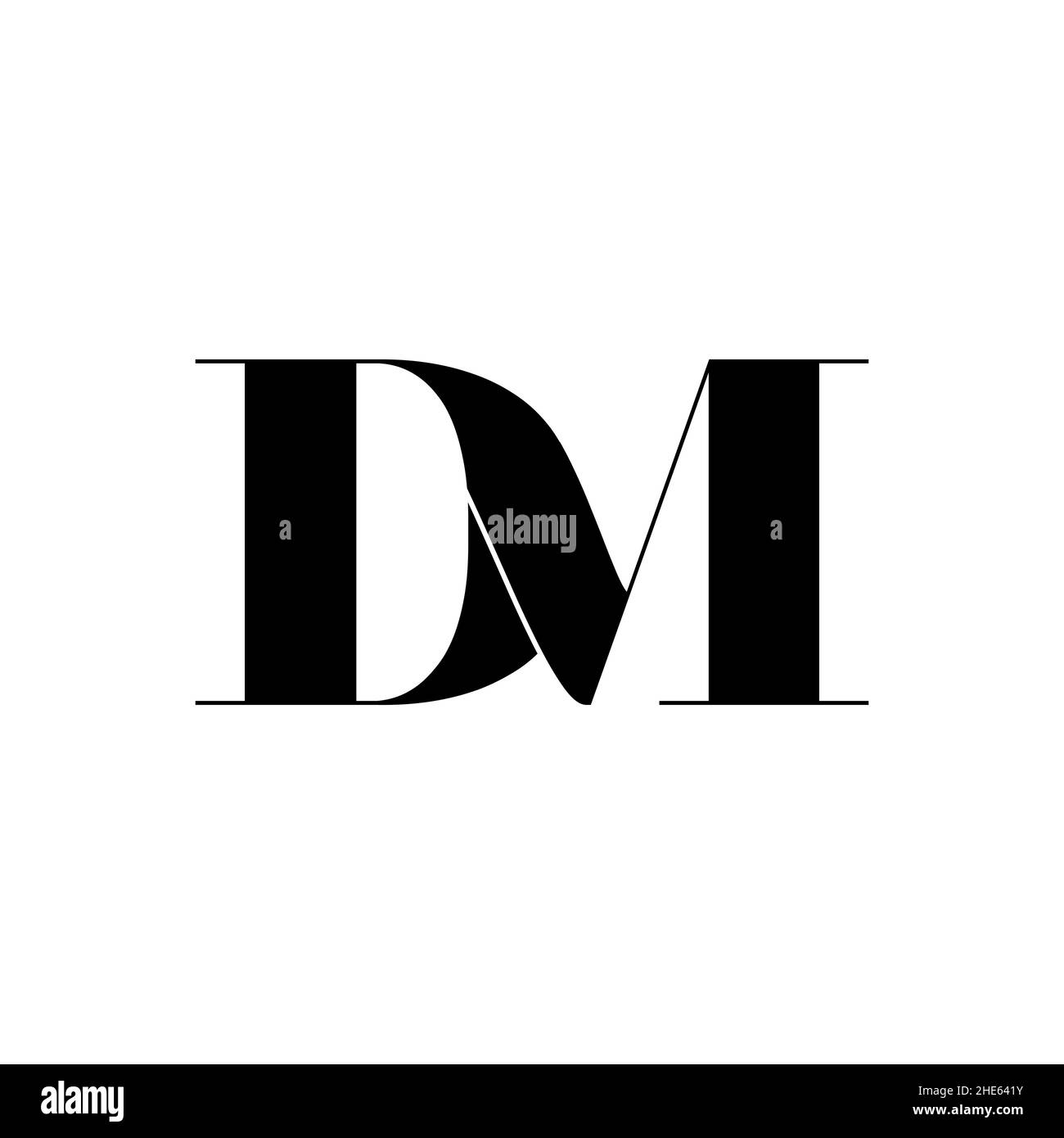 DM letter logo design vector on white background Stock Vector Image ...