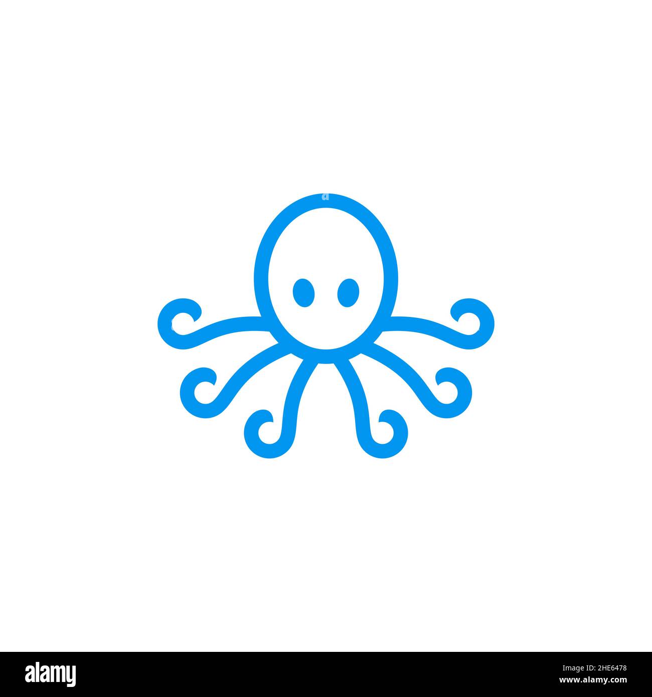 blue octopus logo design vector illustration Stock Vector Image & Art ...