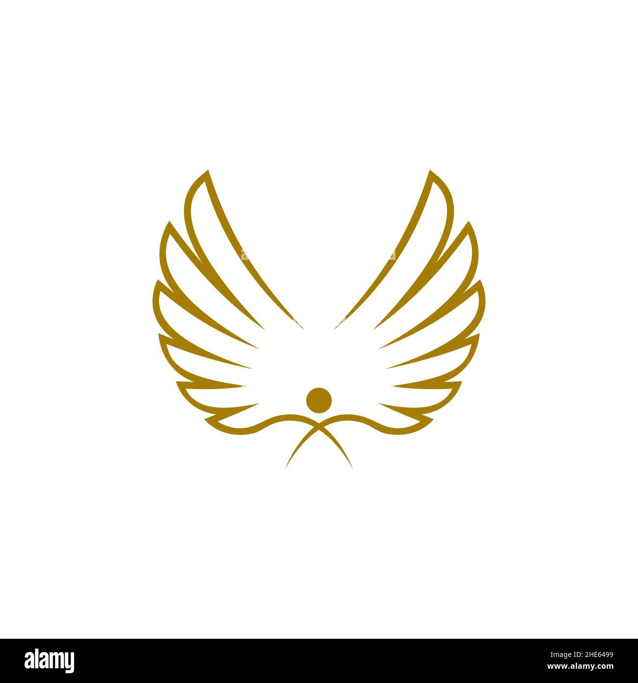 abstract wing people luxury logo design concept Stock Vector Image ...