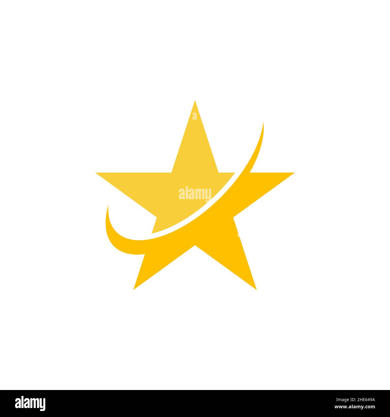 swoosh star yellow logo design vector Stock Vector Image & Art - Alamy
