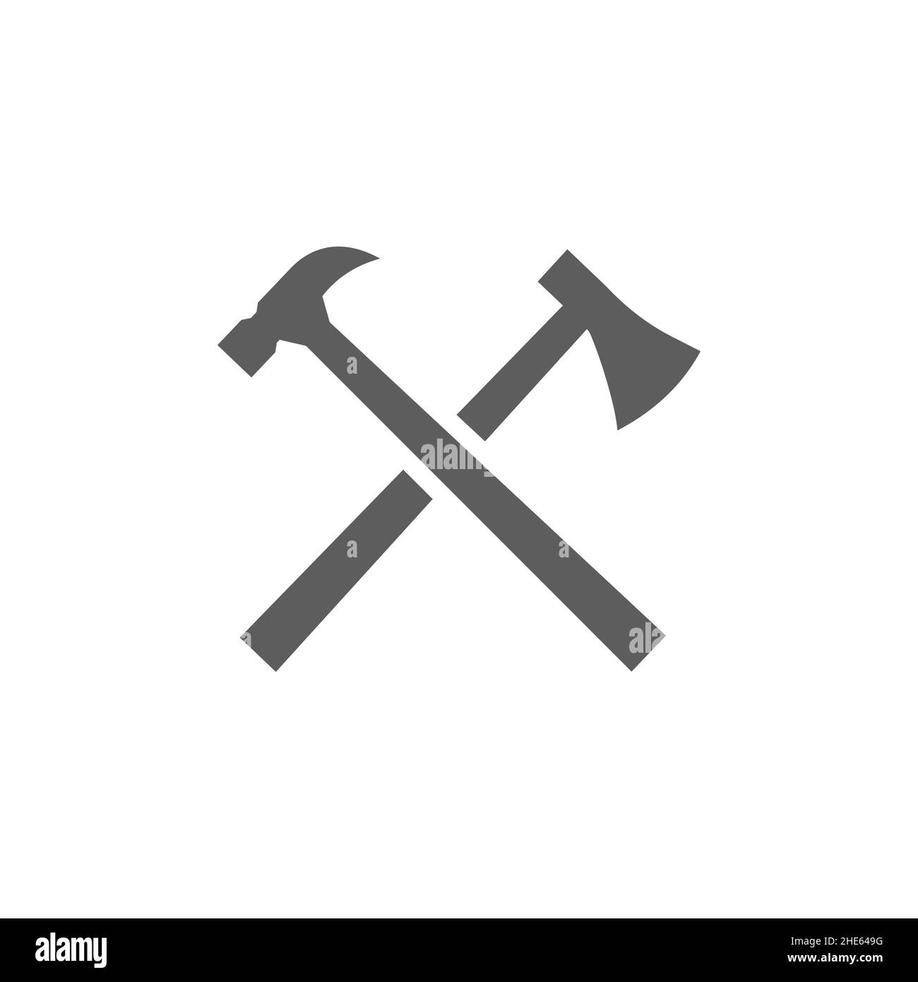 ax hammer cross logo design vector isolated on white background Stock ...