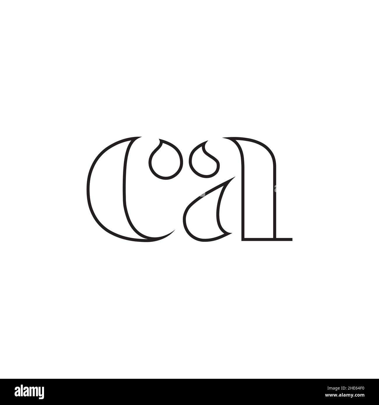 elegant lowercase letter CA logo design concept Stock Vector Image ...