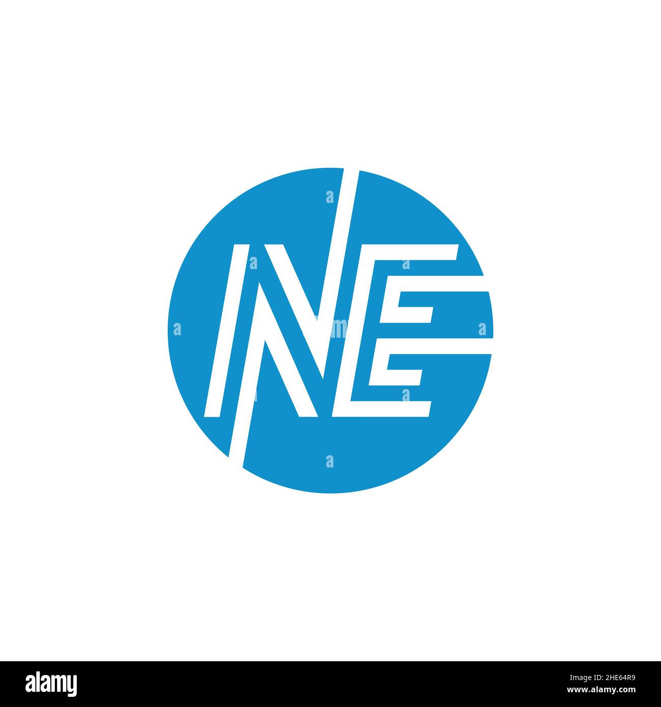 circle NE logo design concept. vector illustration Stock Vector Image ...