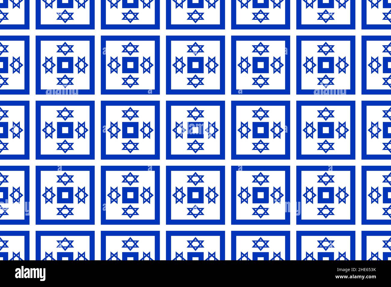 Geometric pattern in the colors of the national flag of Israel. The ...