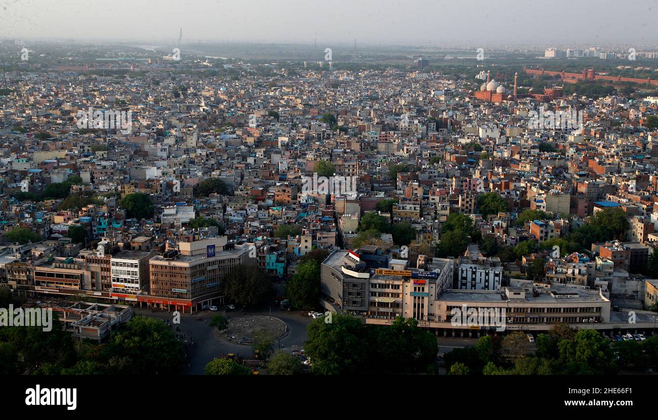 Red fort delhi aerial view hi-res stock photography and images - Alamy