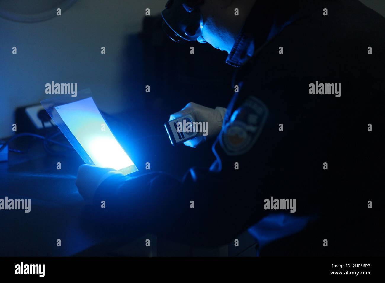 LIANYUNGANG, CHINA - JANUARY 7, 2022 - A technical expert shows a ...