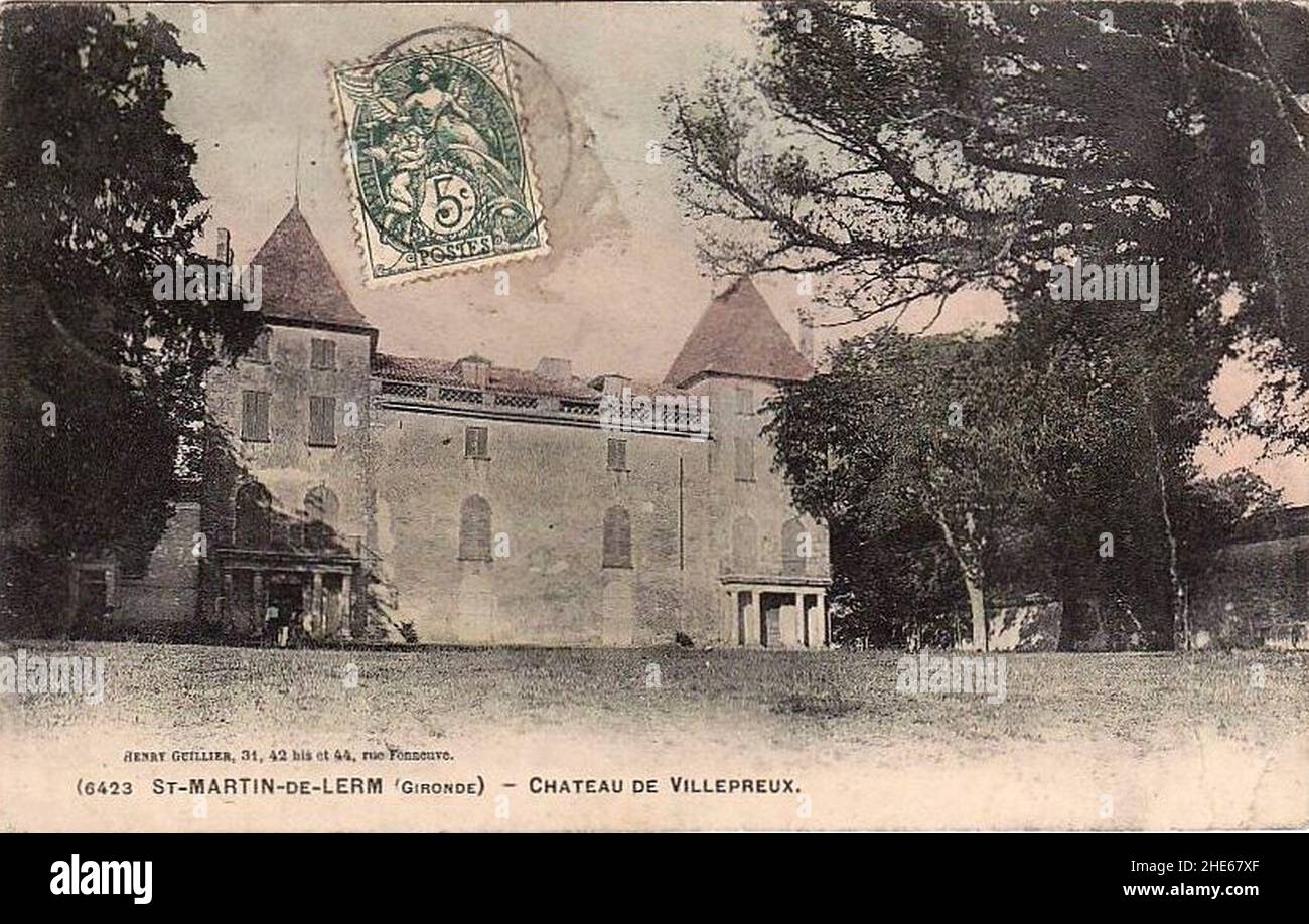 Saint-Martin-de-Lerm - château Villepreux 2 Stock Photo - Alamy