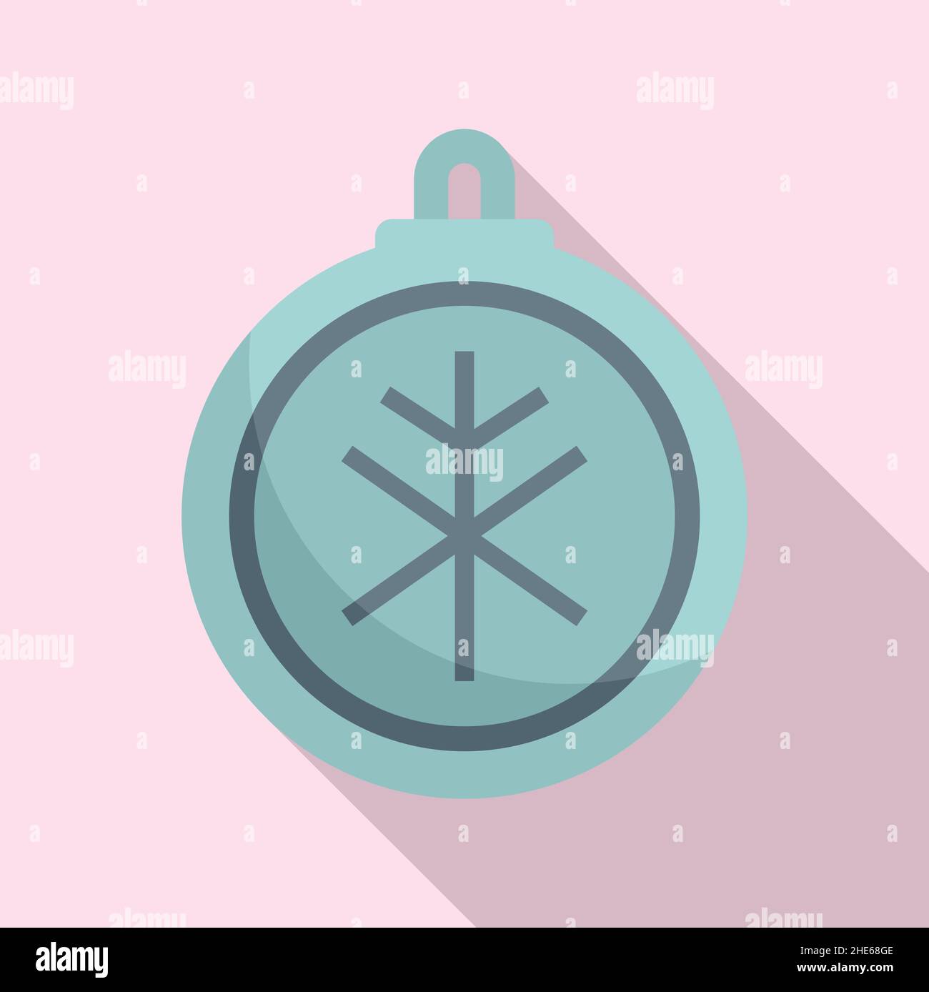 Viking amulet icon flat vector. Hand amulet. Mystical religion Stock ...