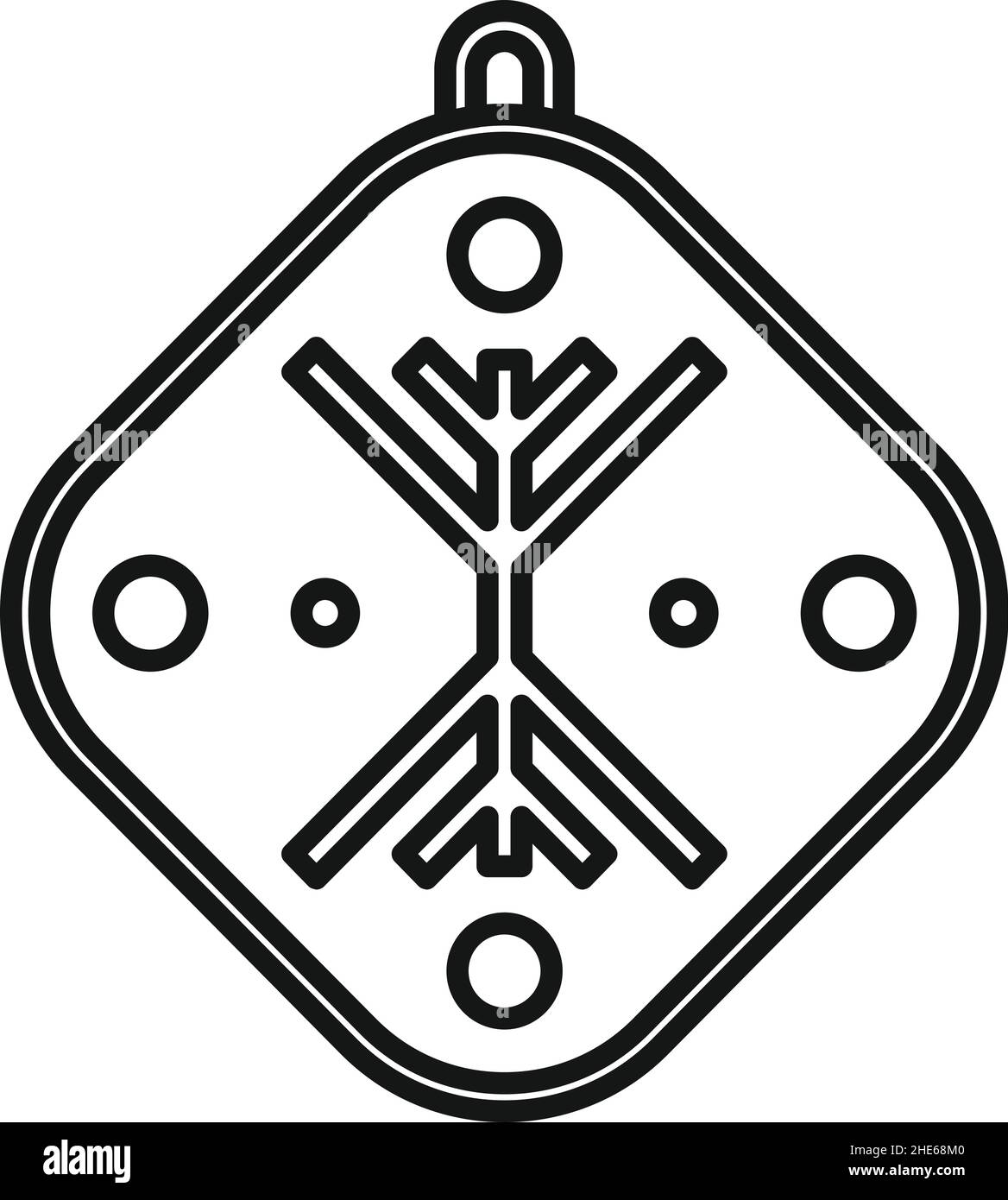Nazar amulet icon outline vector. Hand amulet. Magic bead Stock Vector ...
