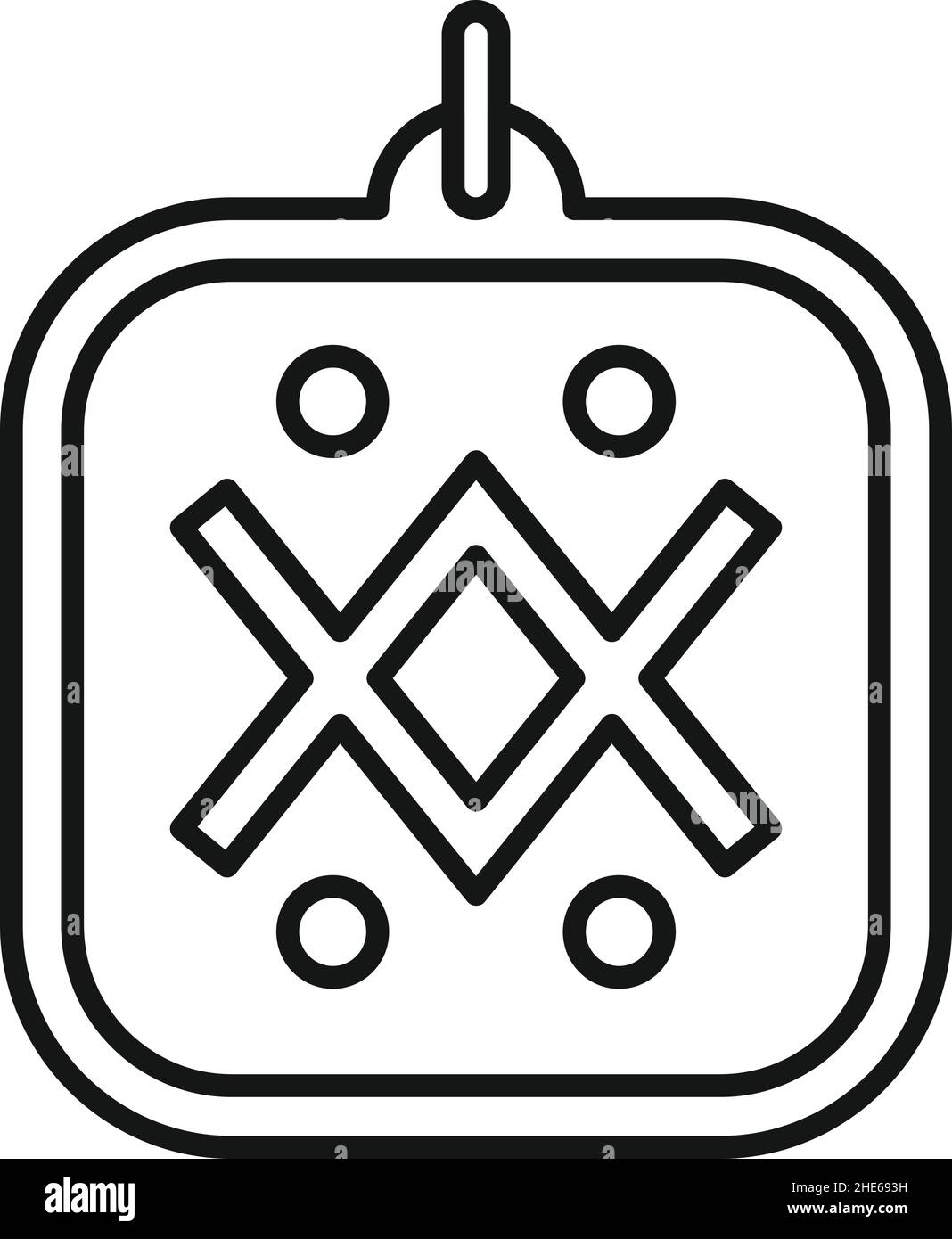 Greek amulet icon outline vector. Hand ox. Esoteric amulet Stock Vector ...