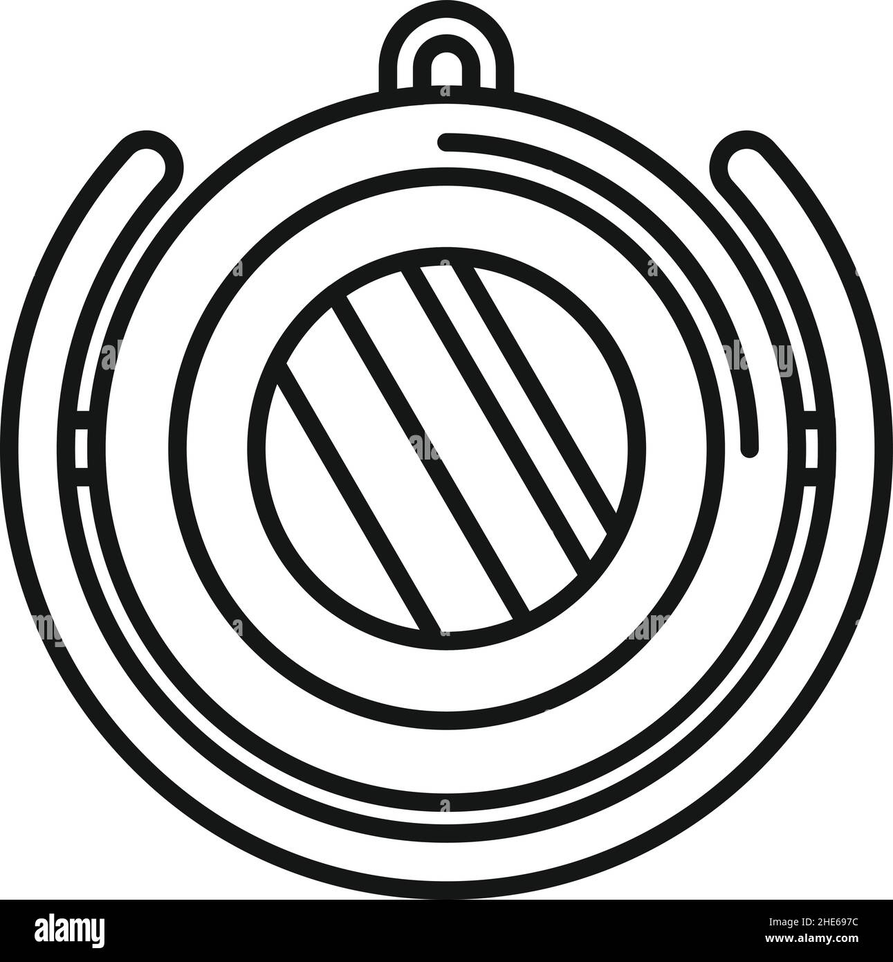 Ruby amulet icon outline vector. Esoteric bead. Mystical amulet Stock ...