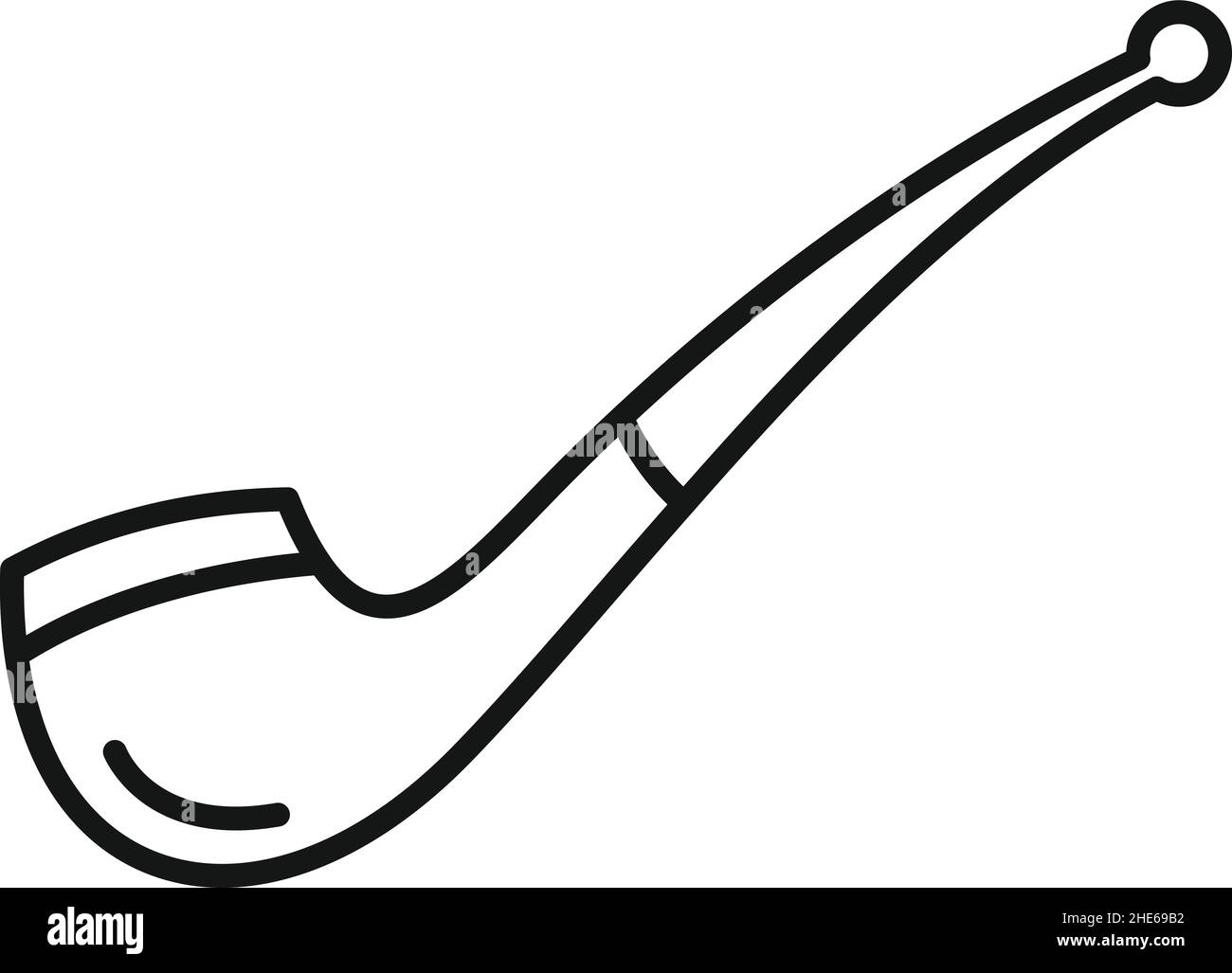 Sherlock smoke pipe icon outline vector. Old smoker. Art cigar Stock ...