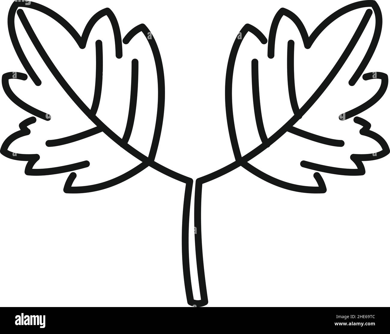Parsley leaf icon outline vector. Herb plant. Garnish dill Stock Vector ...