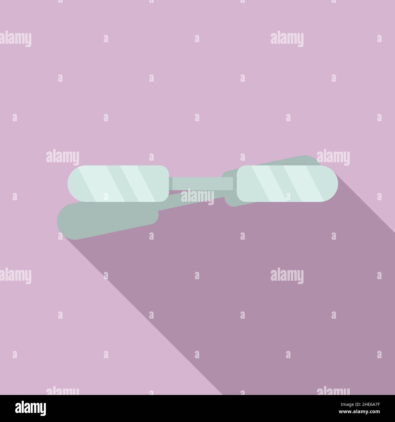 Tonsillitis sticks icon flat vector. Throat tonsil. Mouth anatomy Stock ...