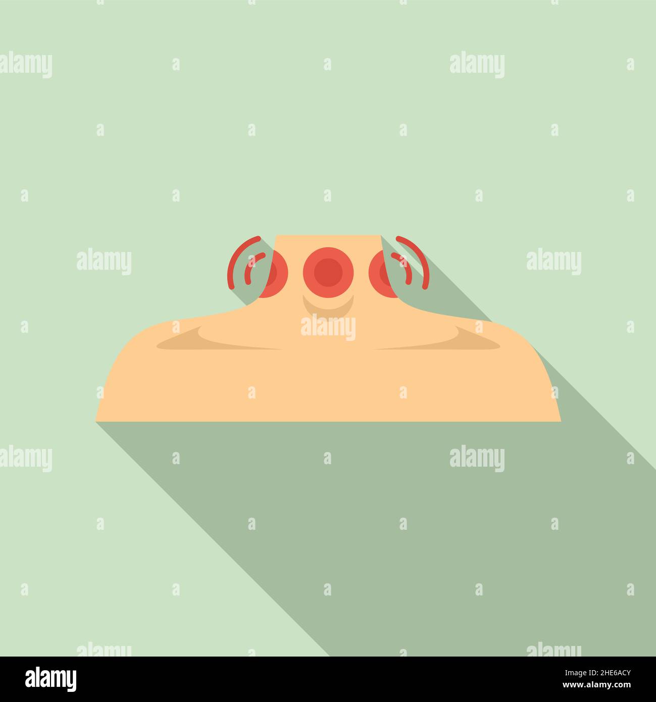 Tonsillitis icon flat vector. Mouth tonsil. Bacterial anatomy Stock ...