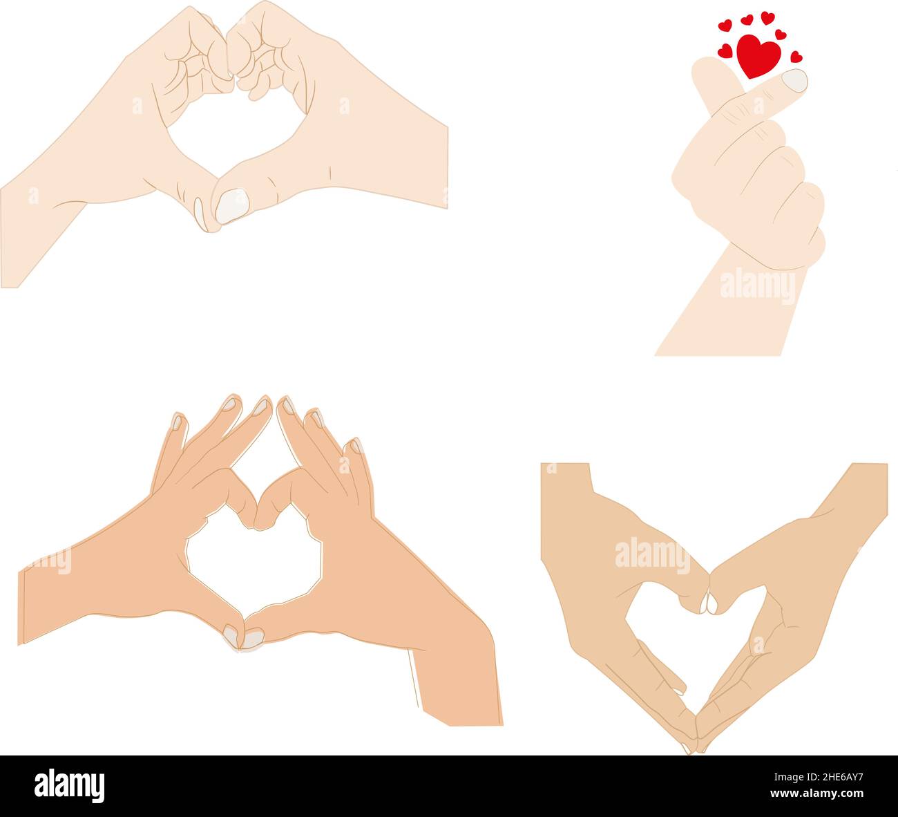 Romantic man showing love sign Cut Out Stock Images & Pictures - Alamy