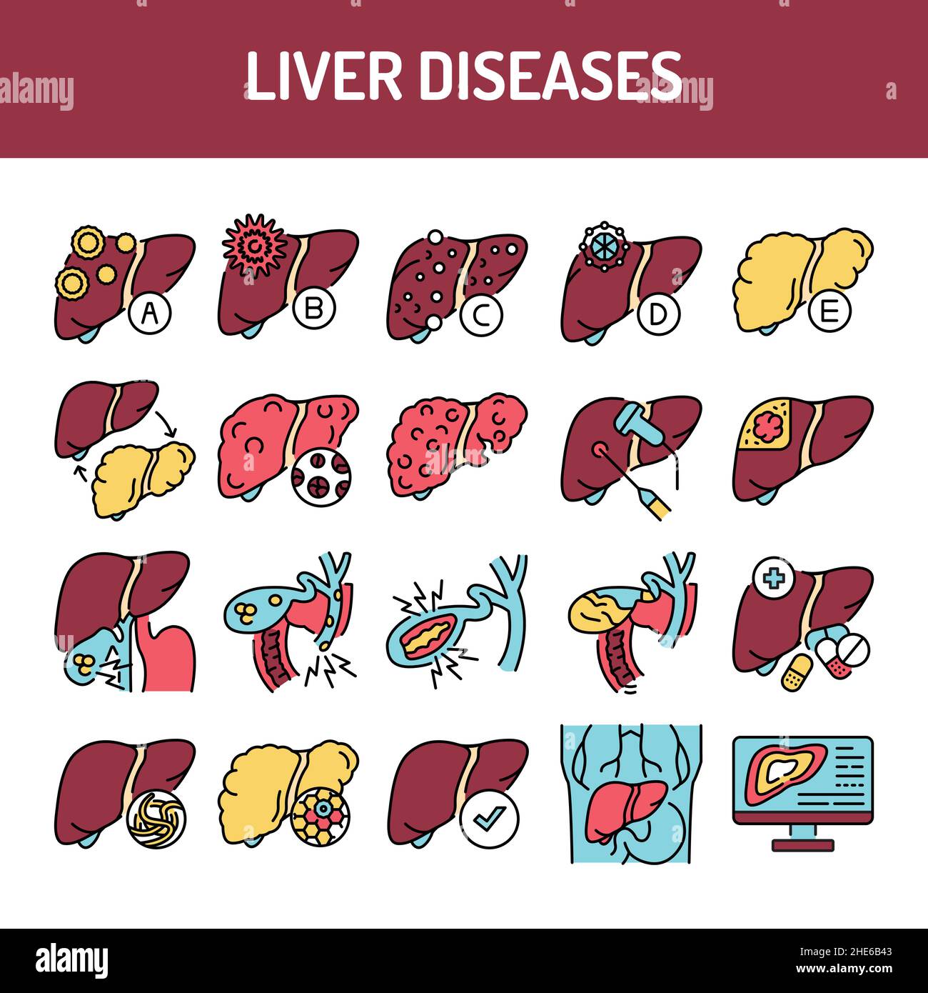 Viral liver diseases Stock Vector Images - Alamy