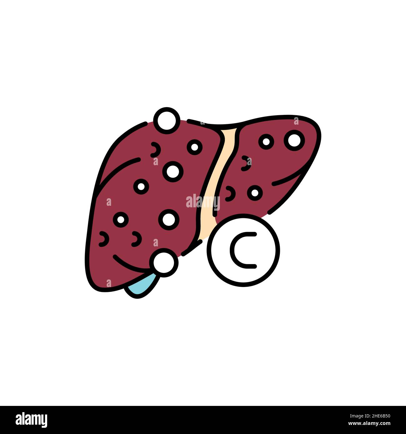 Hepatitis b color line icon. Human diseases Stock Vector Image & Art ...