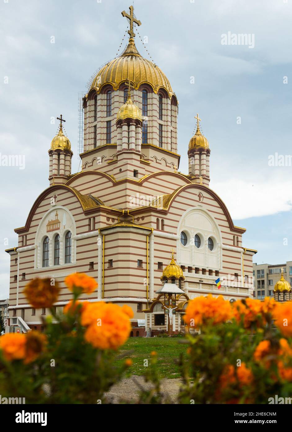 Cathedral in Fagaras is arhitectural landmark Stock Photo - Alamy