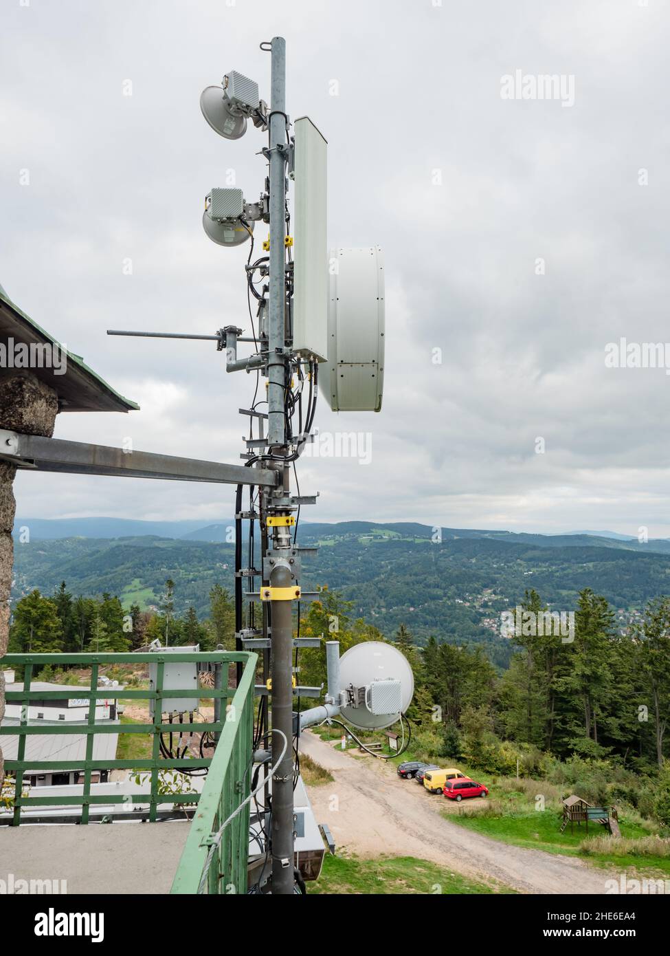 Climb up to communication Tower with antennas such a Mobile phone tower. 9th of September 2021 ...