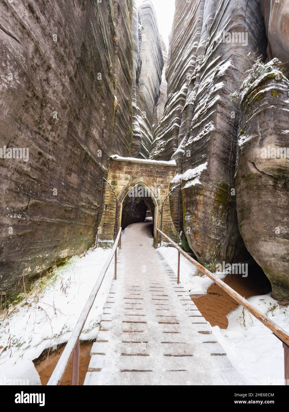 Main old gate inty rocky labyrinth. Teplice Adrspach Rocks Labyrinth ...
