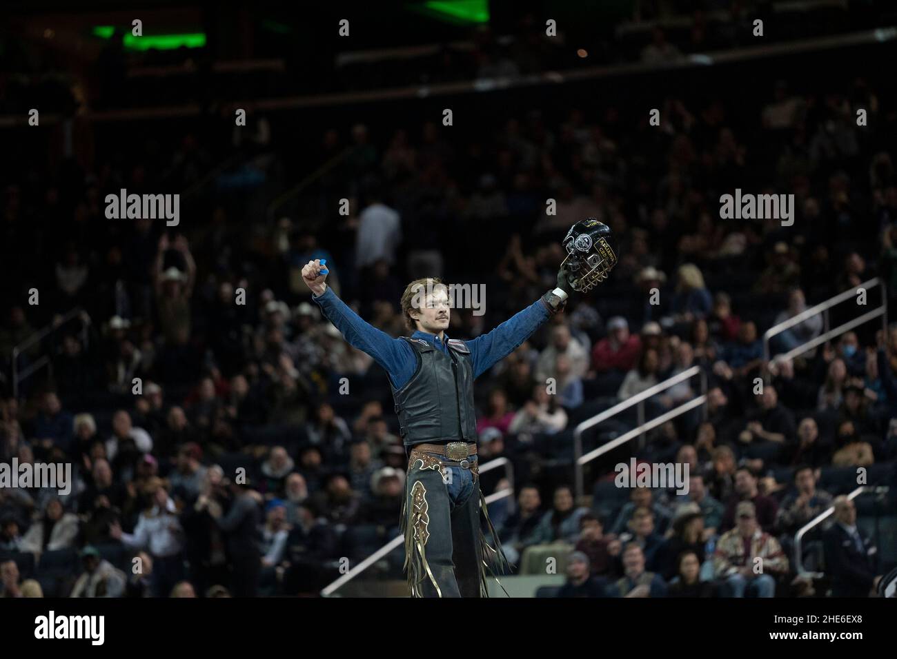 Kyler Oliver of Roy, Utah celebrates winning New York leg of PBR ...