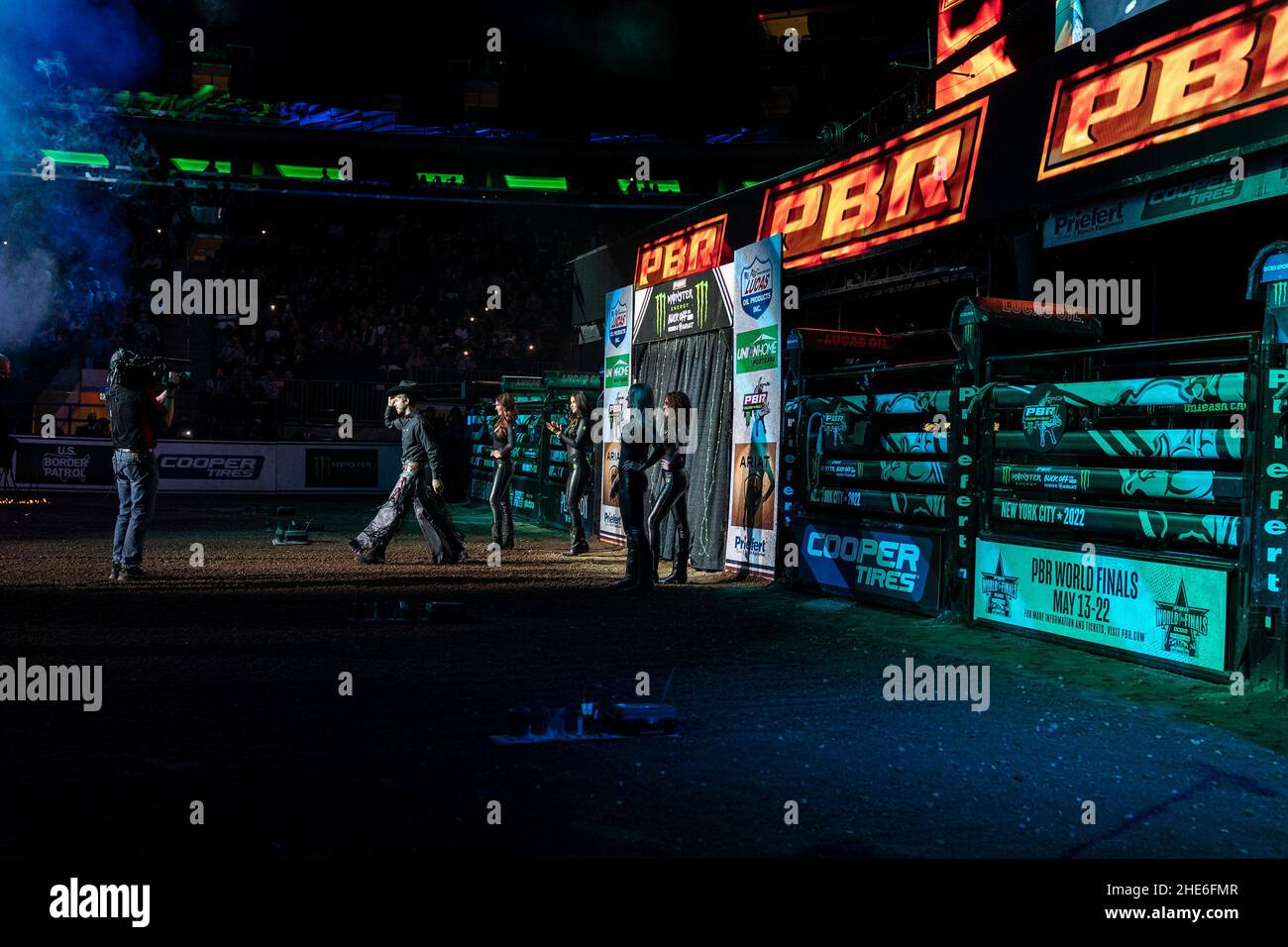 Opening ceremony on the second day of PBR Unleash The Beast at Madison ...