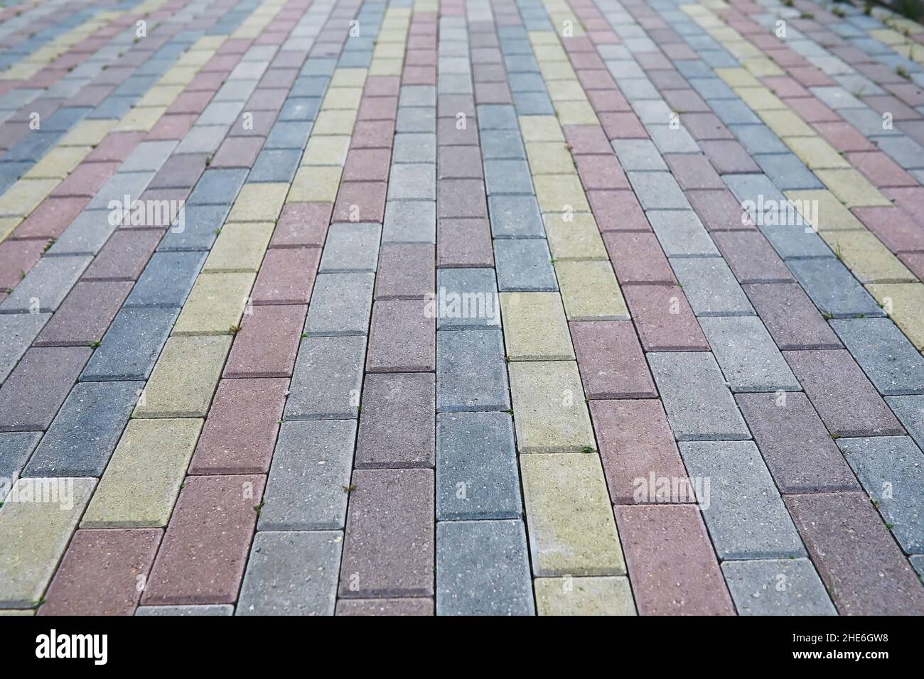 Grey paving stone, pedestrian walkway, pavement close up, the texture ...