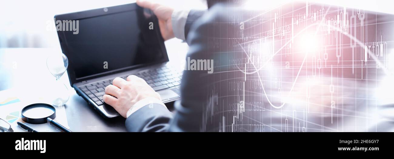 Working time symbolizes an hourglass. Office desk with insurance ...