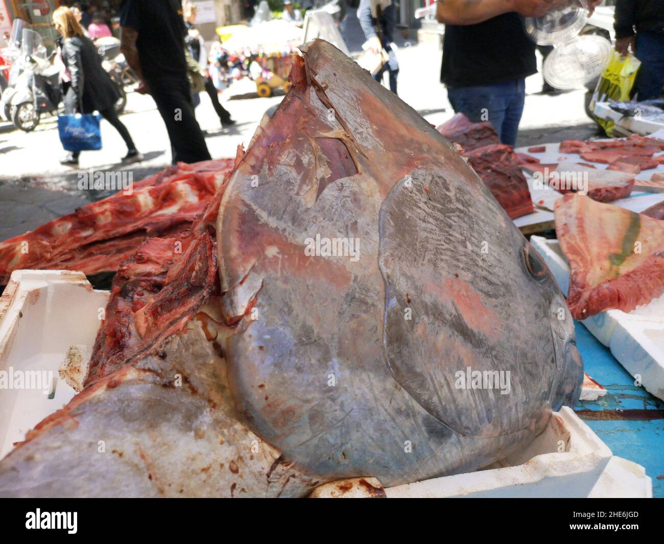 Mediterranean Fish in open seamarket, Napoli Stock Photo - Alamy