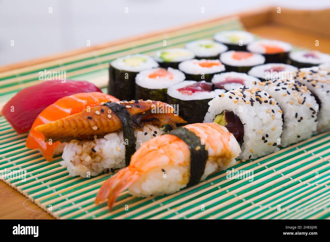Preparing sushi rolls in hi-res stock photography and images - Alamy