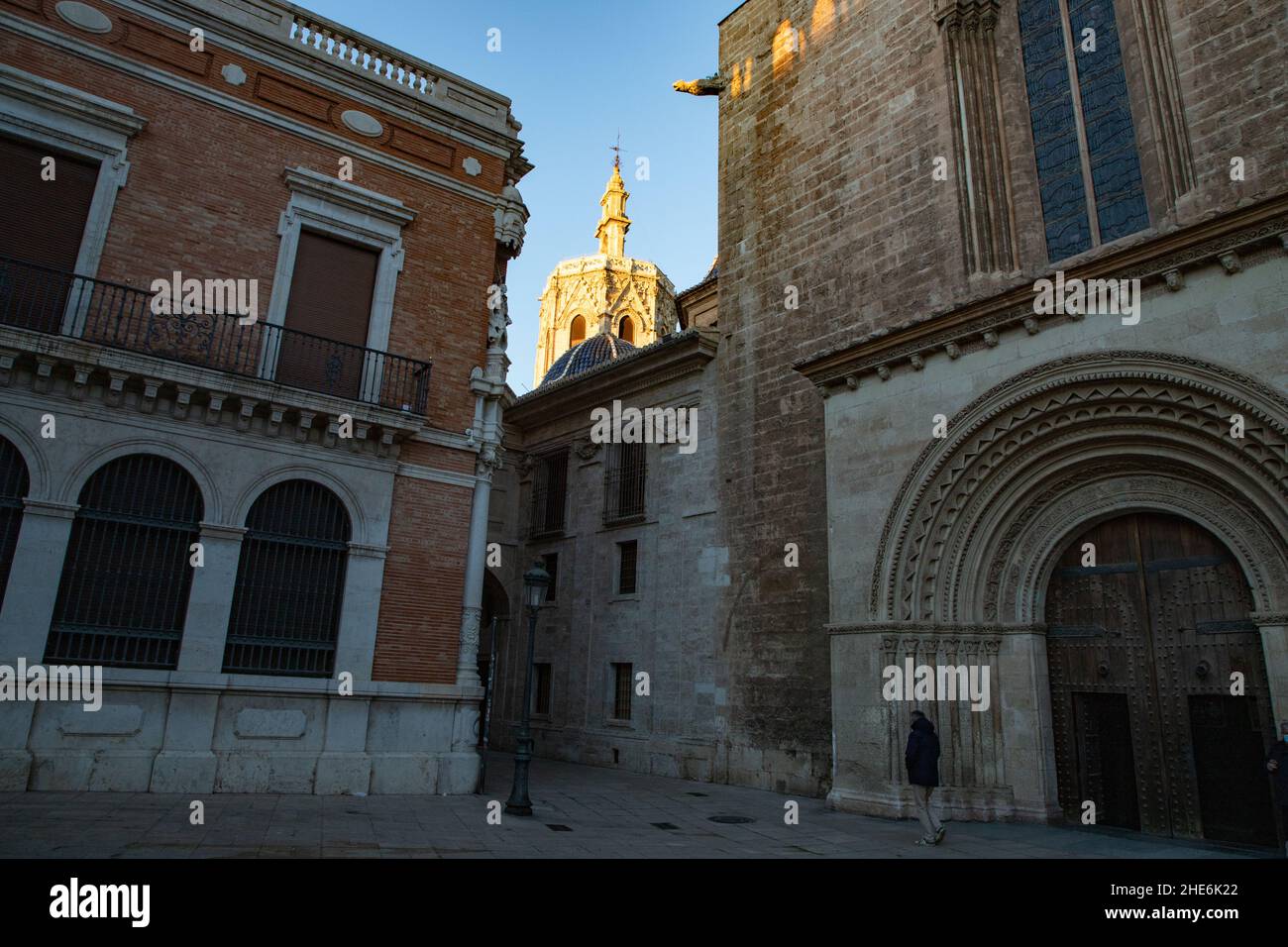 VALENCIA , SPAIN - DECEMBER 6, 2021: historical buildings in Valencia ...