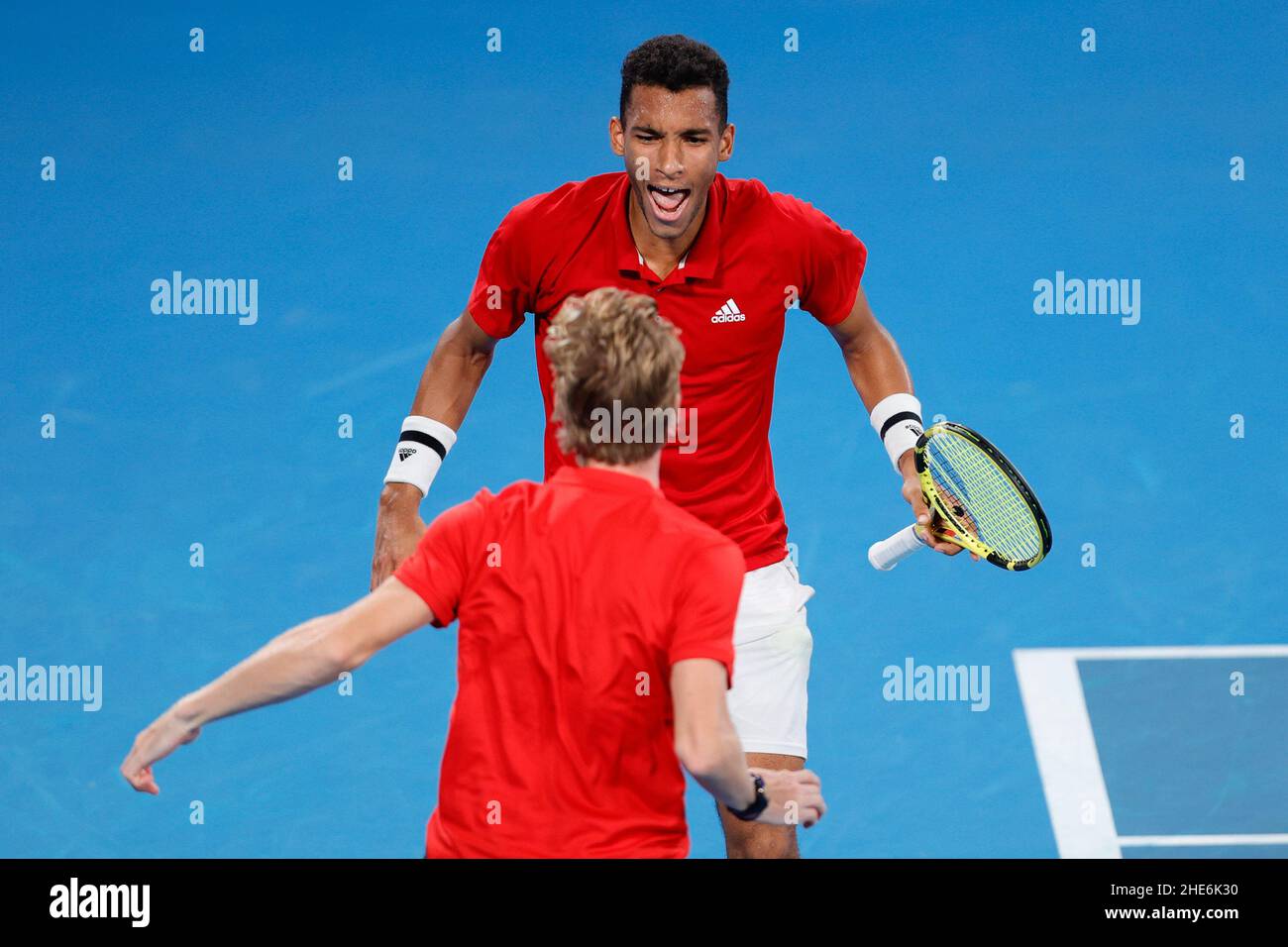 Sydney, Australia. 09th Jan, 2022. Felix Auger-Aliassime of Team Canada ...