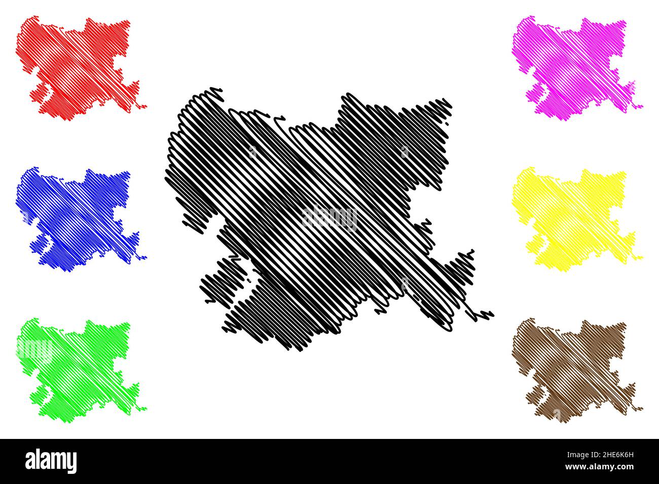 Tonk district (Rajasthan State, Republic of India) map vector ...