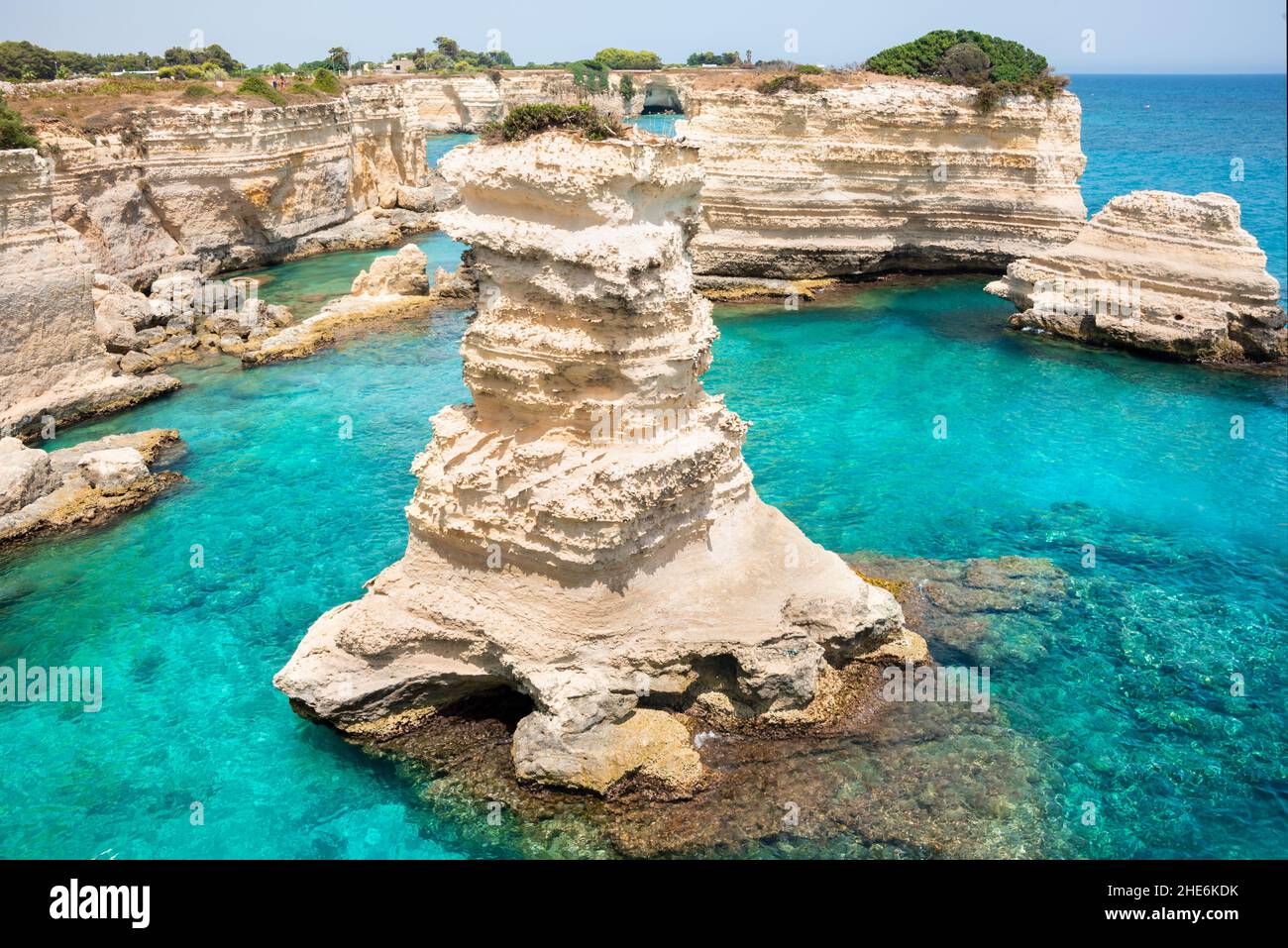 Beautiful sea with stacks and rocky coast Stock Photo - Alamy