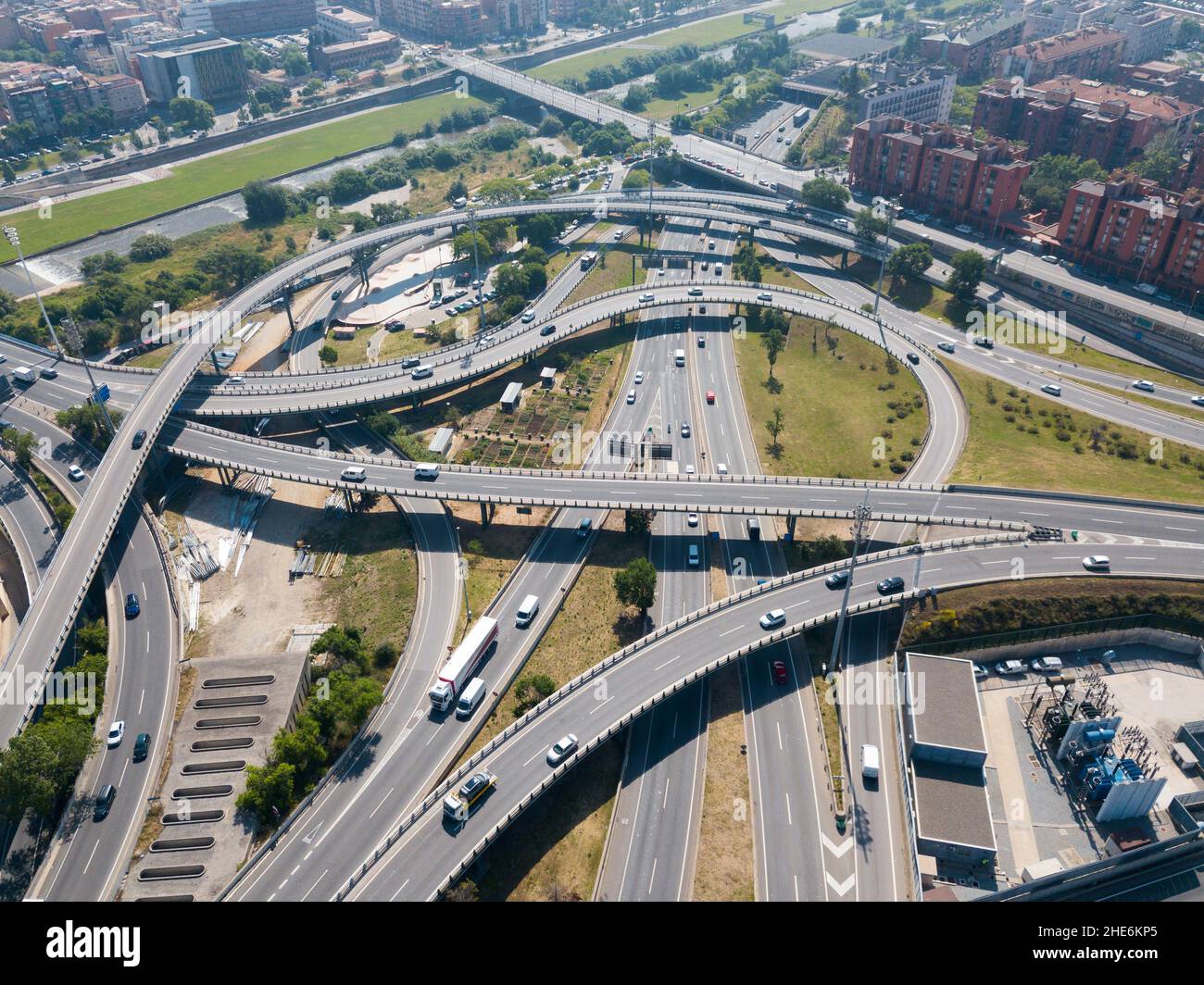 Highway interchange in barcelona hi-res stock photography and images ...