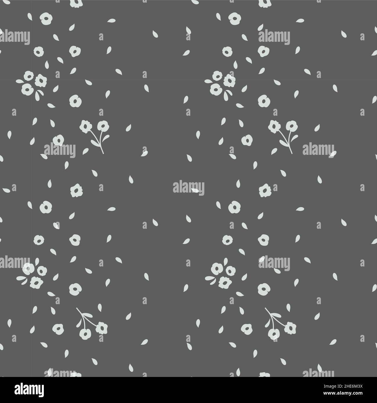 Grey floral pattern hi-res stock photography and images - Alamy