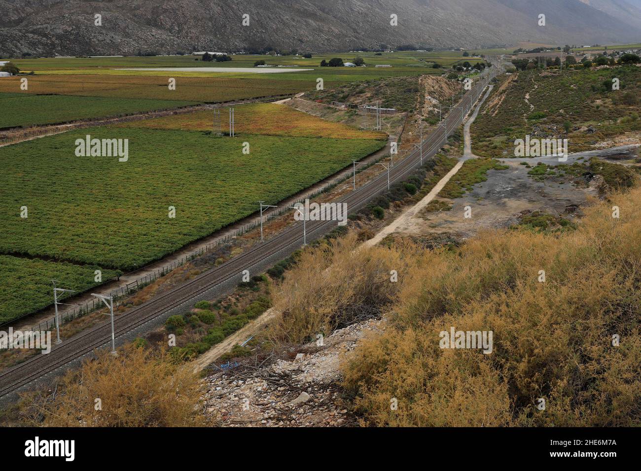 The Hex river valley near De Doorns in the Western Cape Province of ...