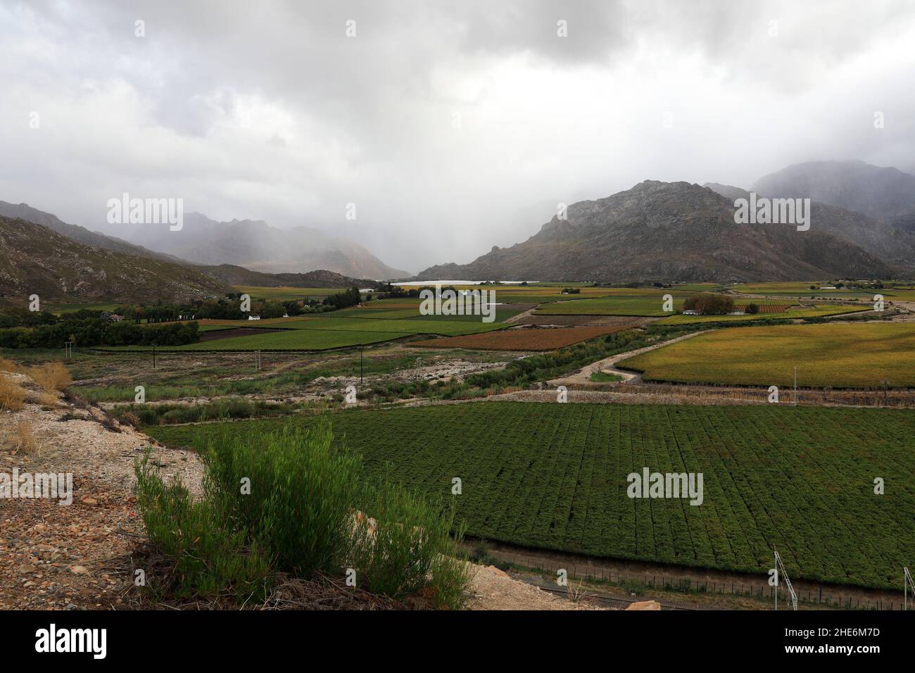 The Hex river valley near De Doorns in the Western Cape Province of ...