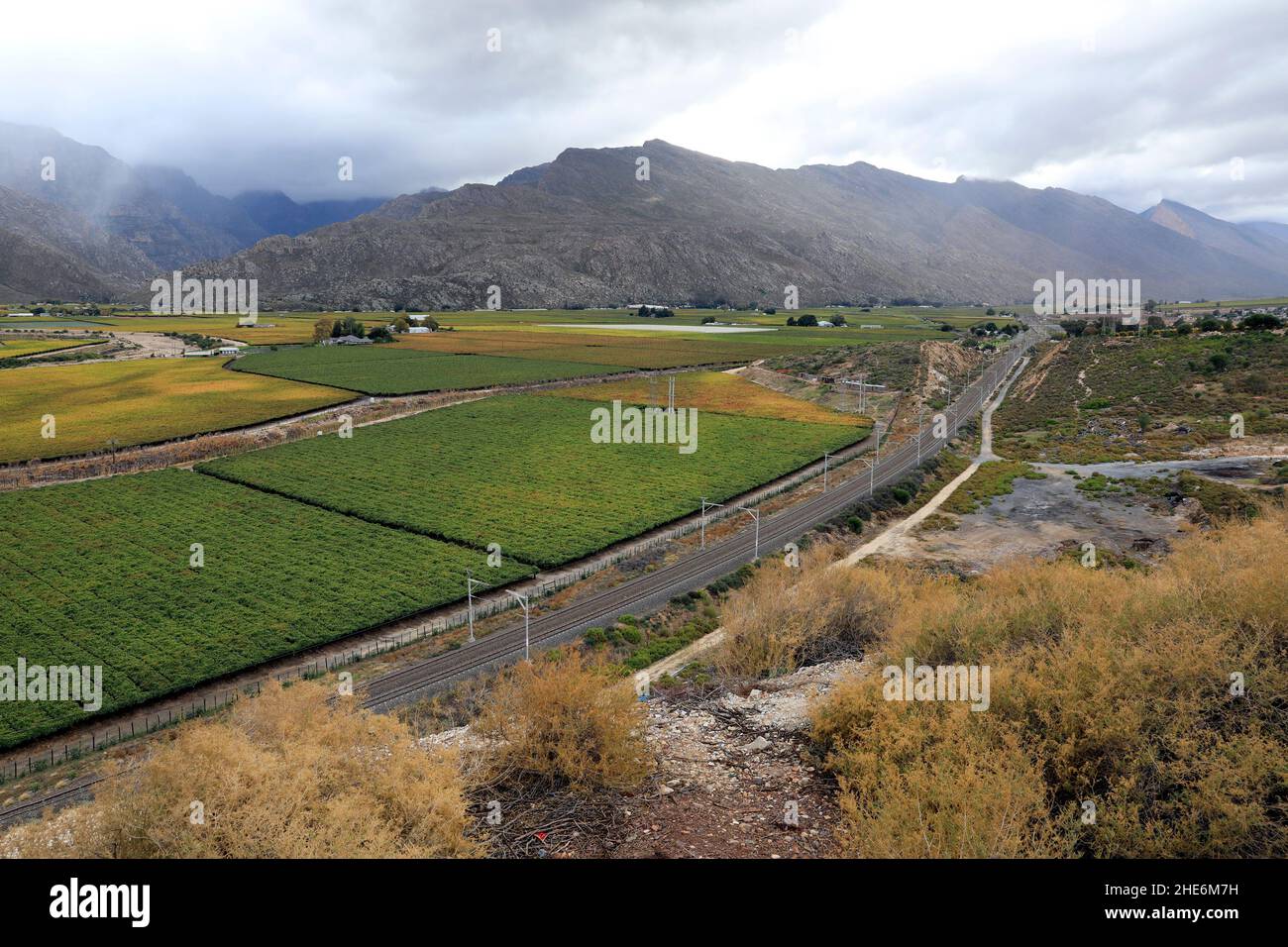The Hex river valley near De Doorns in the Western Cape Province of ...