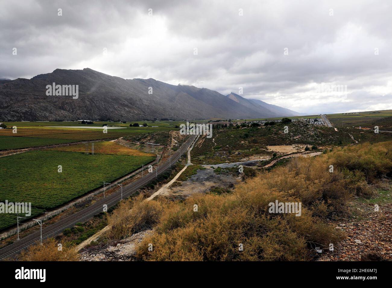 The Hex river valley near De Doorns in the Western Cape Province of ...