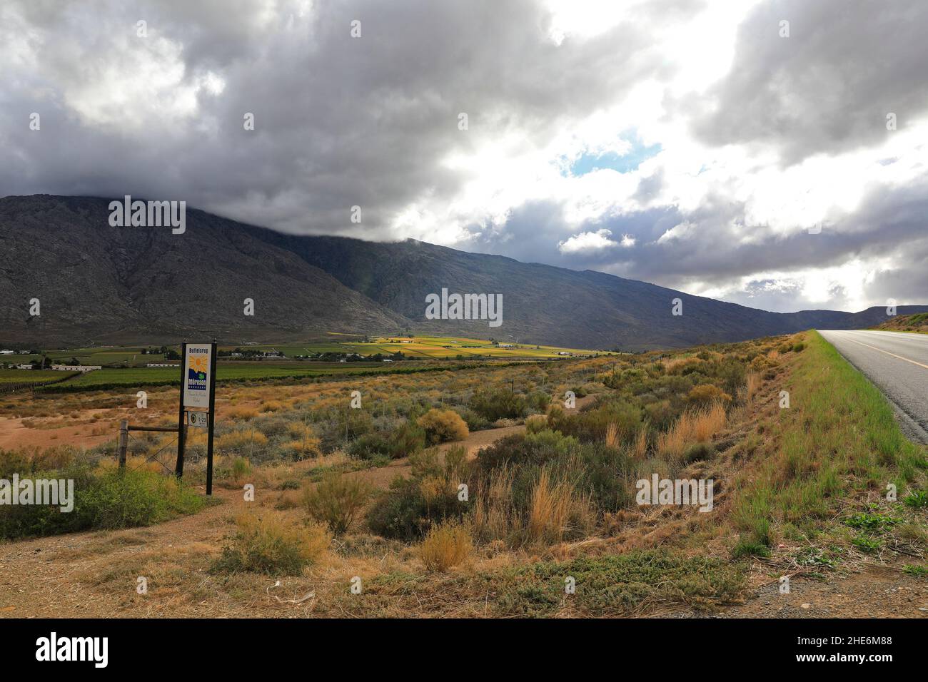 The Hex river valley near De Doorns in the Western Cape Province of ...