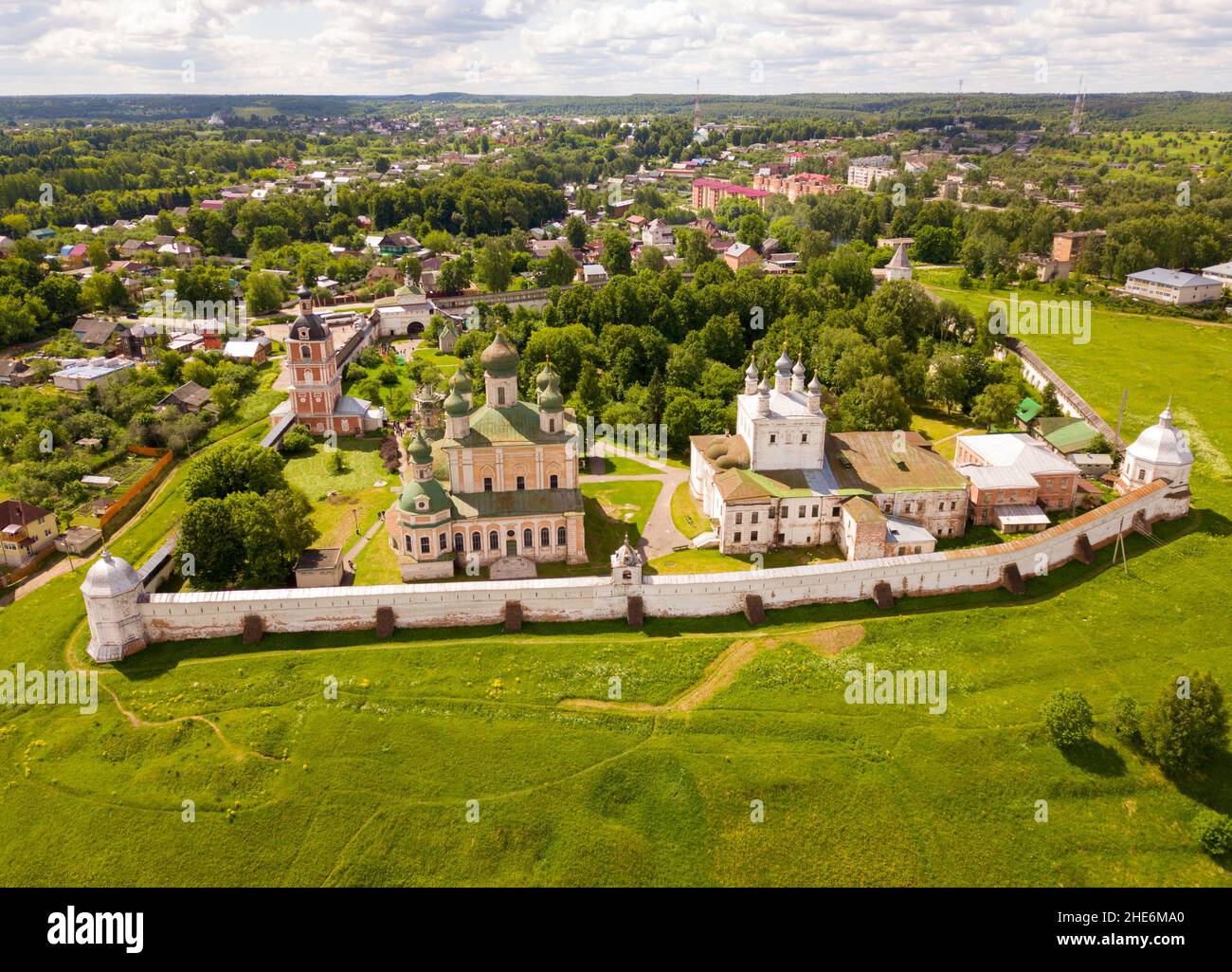 Aerial view of Goritsky Assumption Monastery, Pereslavl-Zalessky Stock ...