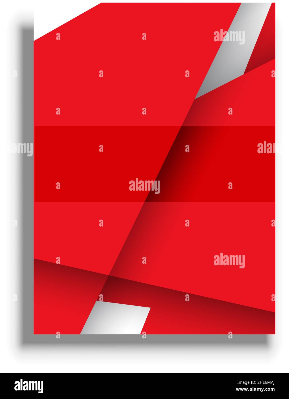 Presentation or book cover template, red vector background, geometric ...