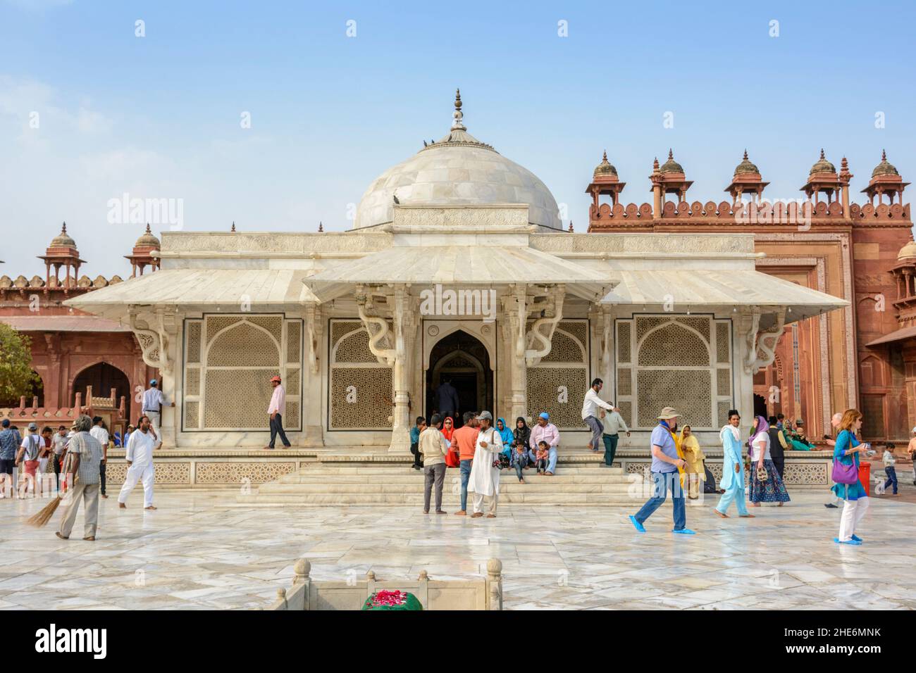 Tomb of Sheikh Salim Chishti, Fatehpur Sikri (Fatehpūr Sikrī), Agra ...