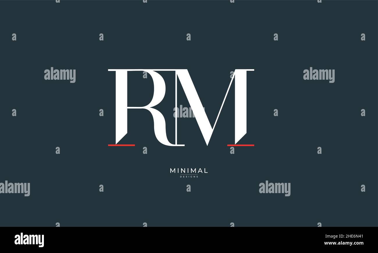 Alphabet letter icon logo RM Stock Vector Image & Art - Alamy