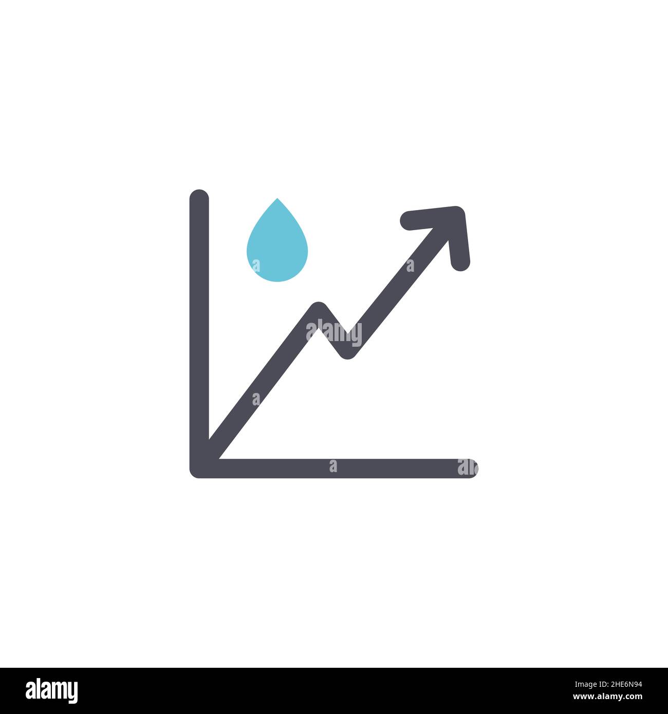 Water growing line icon. Arrow, drop, water. Stock Vector illustration ...