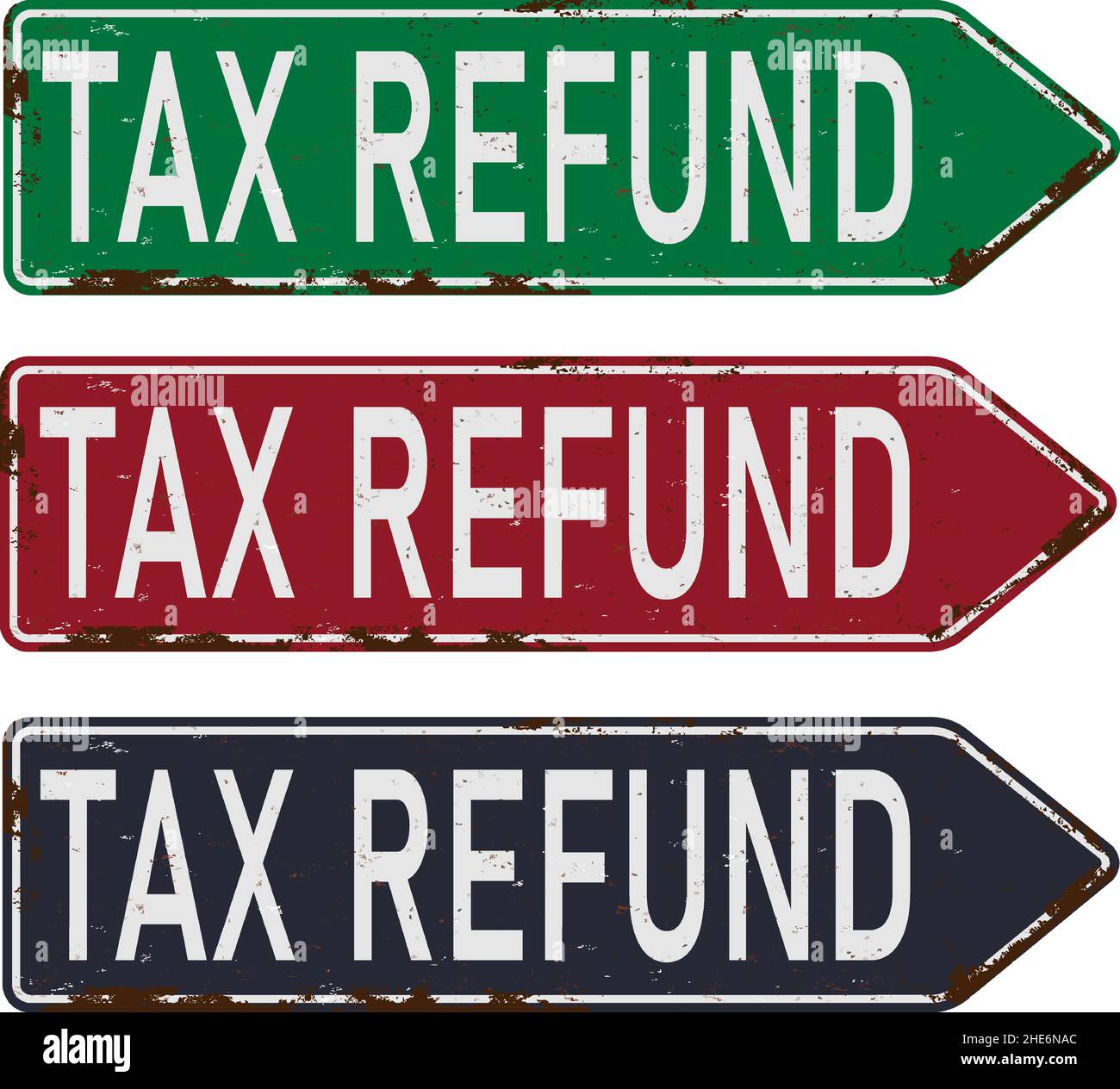Tax refund arrow road sign vector illustration Stock Vector Image & Art ...